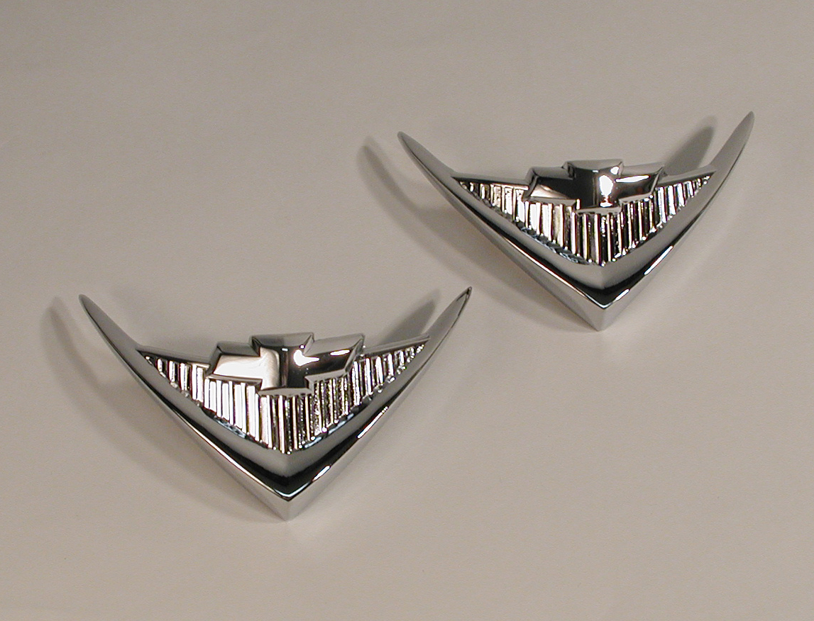 Chevy Taillight Emblem, V8, Nomad, 1956 - Bowtie Classic Parts - 1955 ...