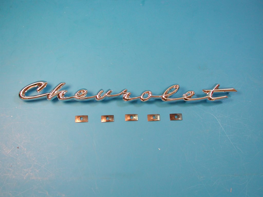 Chevy Trunk Chevrolet Script, 1958 - Bowtie Classic Parts - 1955-1964 ...